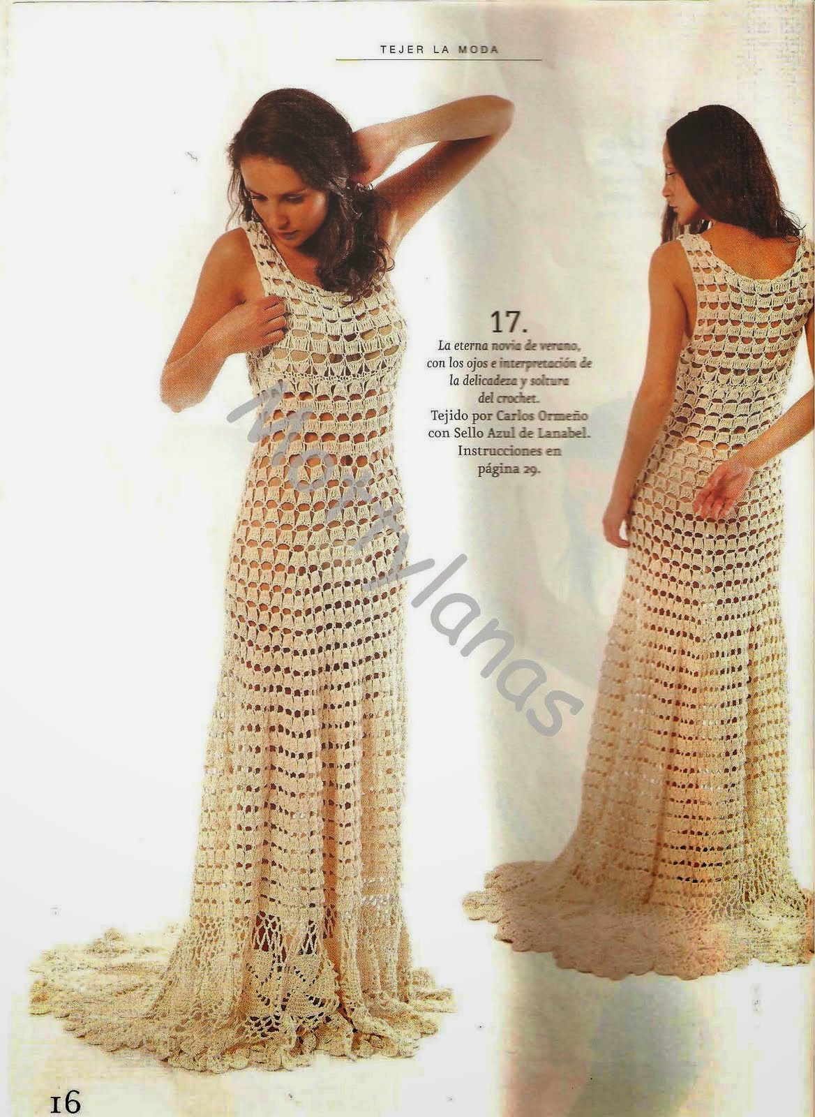 crochelinhasagulhas: Vestido longo em crochê crochelinhasagulhas: Vestido longo em crochê
