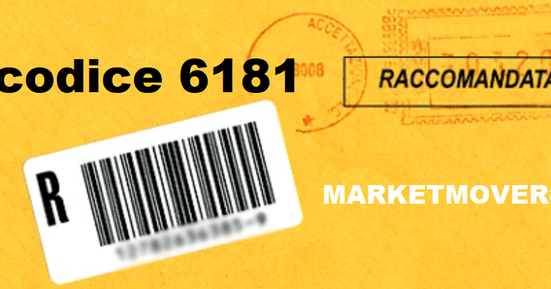 codice raccomandata 6181, sarà una multa?