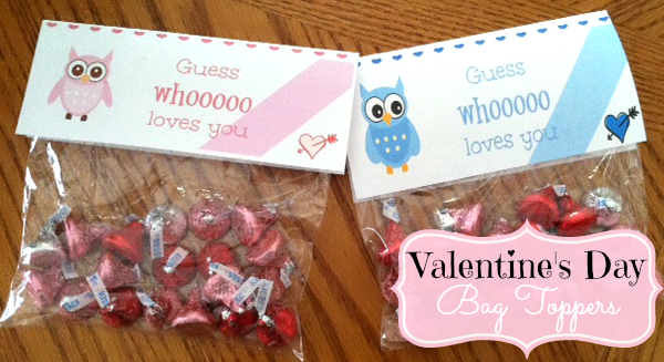 It's A Mom's World: Valentine's Day Treat Bag Toppers