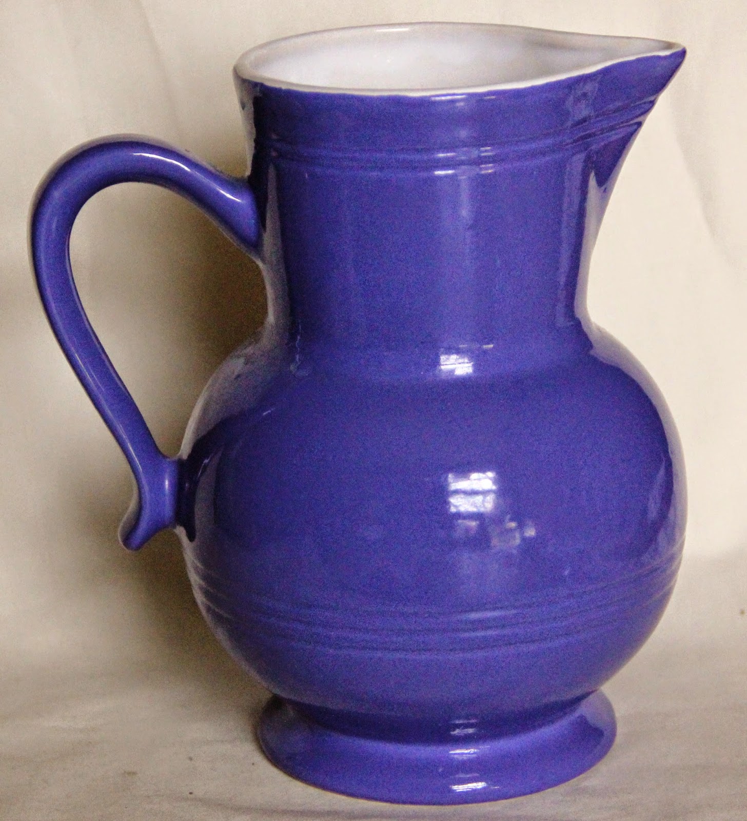 Curio Gifts: Large Blue Pitcher - Emile Henry - France