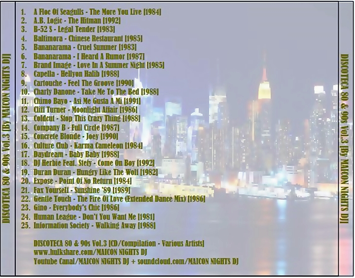 Dj Joercio: DISCOTECA 80 & 90s Vol.3 (70s/80s/90s/Flashback/New Wave ...