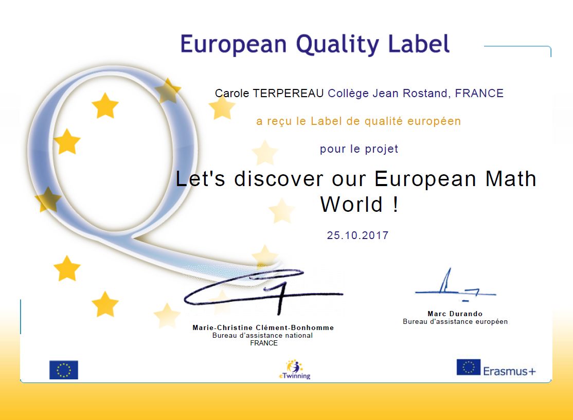 Let's discover our European Math World