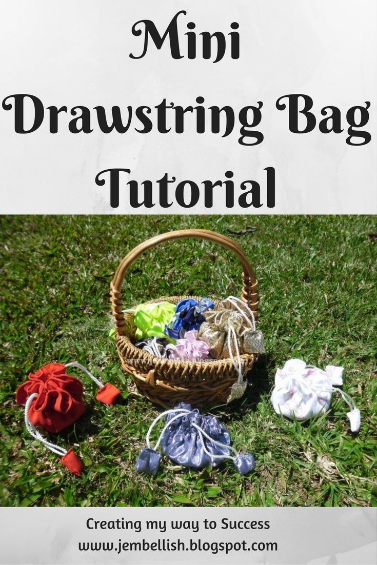 Creating my way to Success: Mini drawstring bag tutorial - 5 steps in ...
