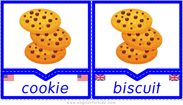 Printable Food & Drinks Flashcards. Part 2.