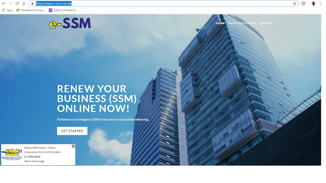 SSM Dah Boleh Renew Secara Online
