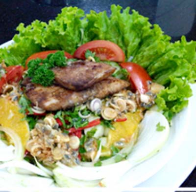 Fish and Fruit Salad