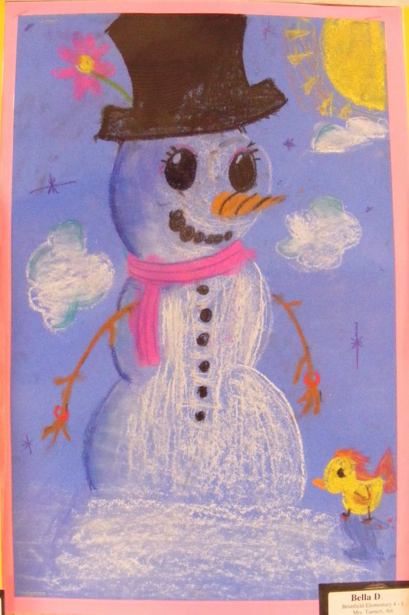 Suffield Elementary Art Blog!: Fourth Grade Snowmen!