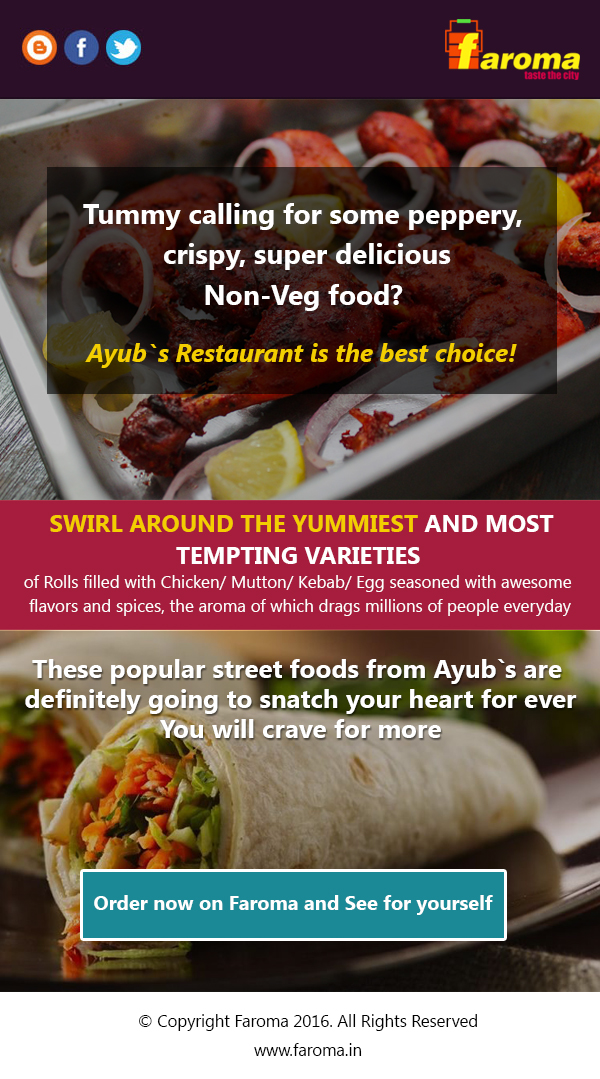 Restaurants Newsletters - Vinuth Designs