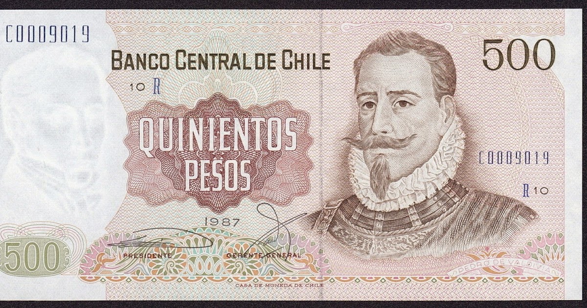 Chile 500 Pesos banknote 1987 Pedro de Valdivia|World Banknotes & Coins ...