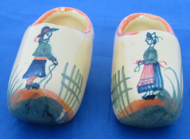 Pair of Yellow Sabots Henriot Quimper Circa 1925 - SOLD