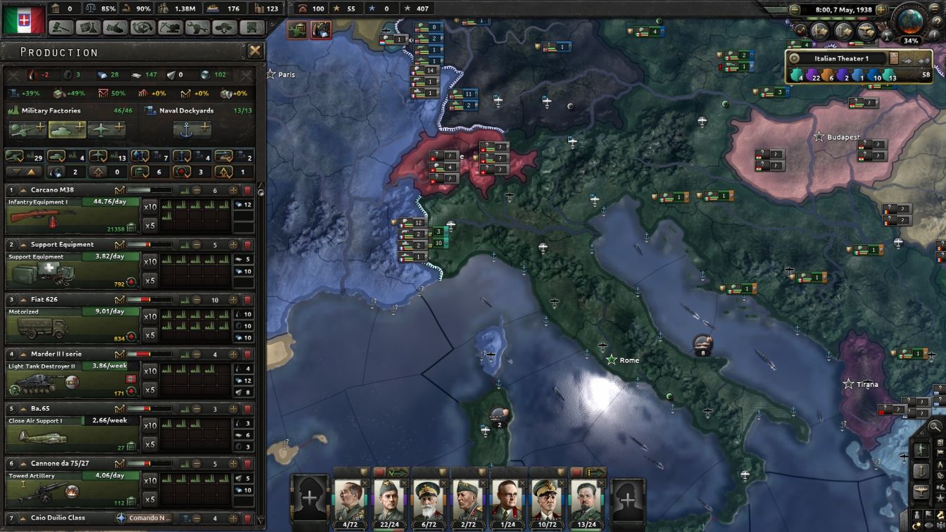 Italy - HOI4 - Army Upgrading
