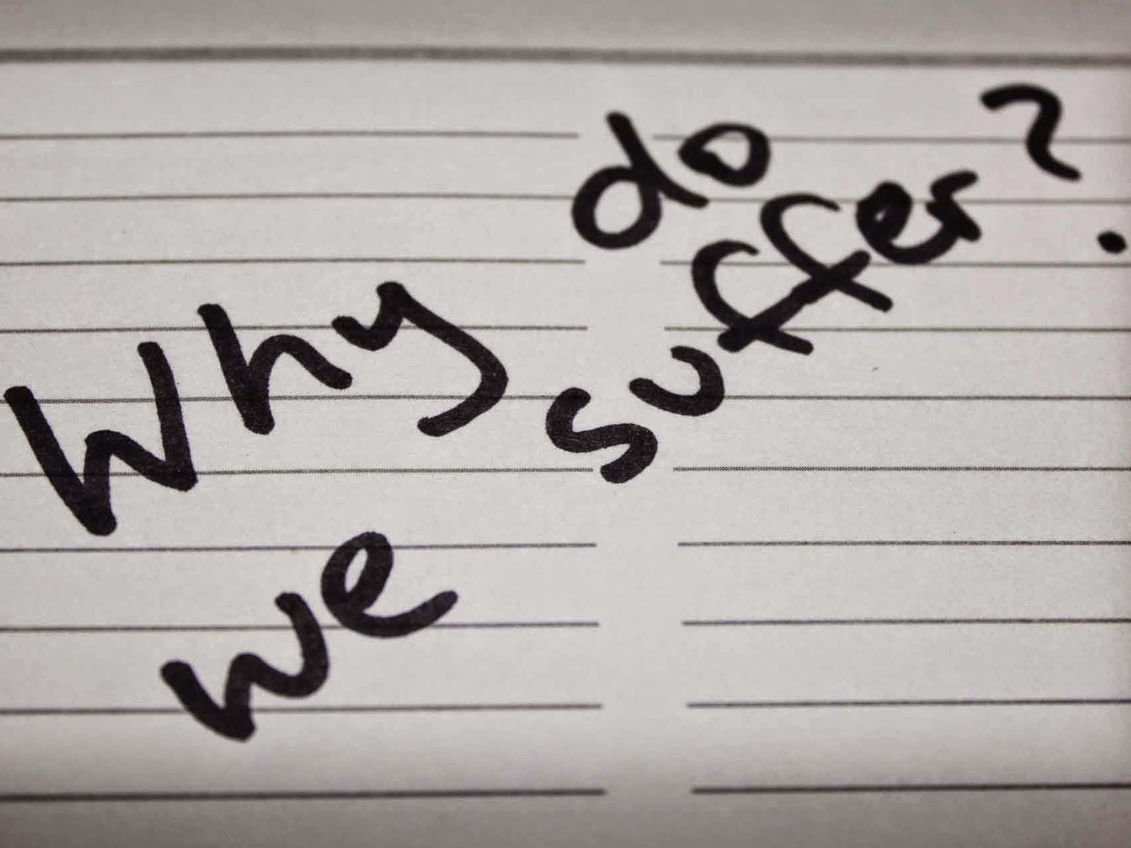 Welcome to DavidCharlton.blogspot.com: October 19, 2014 Revisiting the Question of Suffering