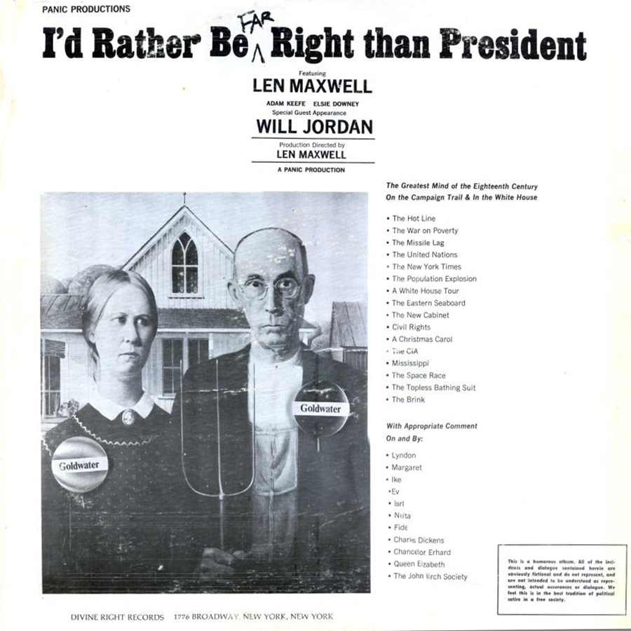 I Got Your Back!: Len Maxwell & Will Jordan - I'd Rather Be Far Right ...