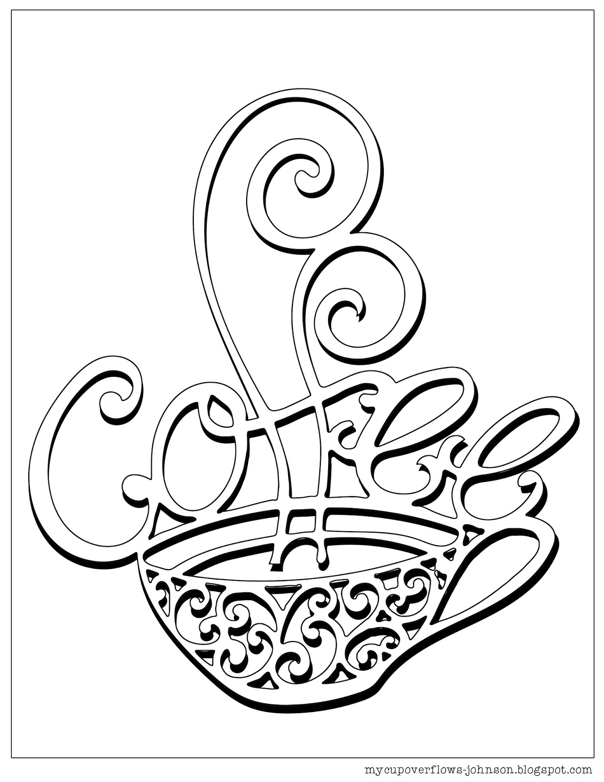 Coffee Mug Coloring Sheet Coloring Pages
