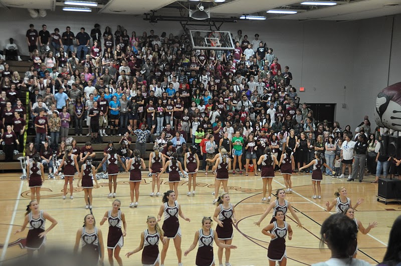 CHS Tiger Cheerleaders: Freshmen at the Homecoming Pep Rally