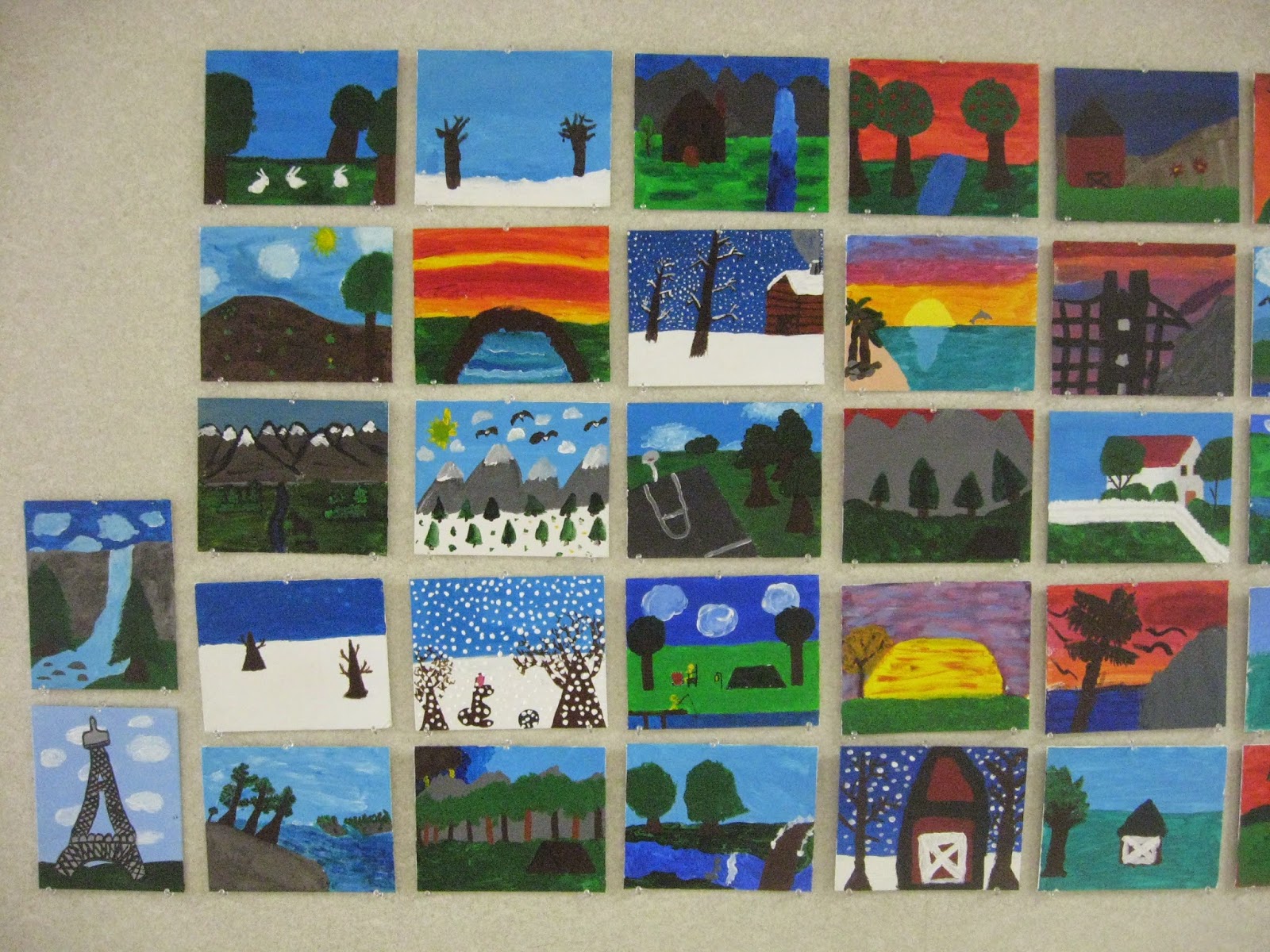 Miss Young's Art Room: 6th Grade Landscape Paintings