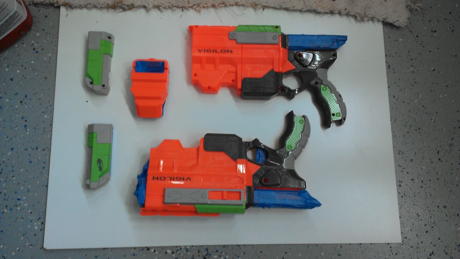 Everett's projects: Hyperblaster (modified Nerf Vigilon)
