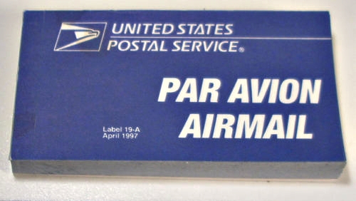 International Airmail And Priority Mail Labels: US: 2 booklets of ...