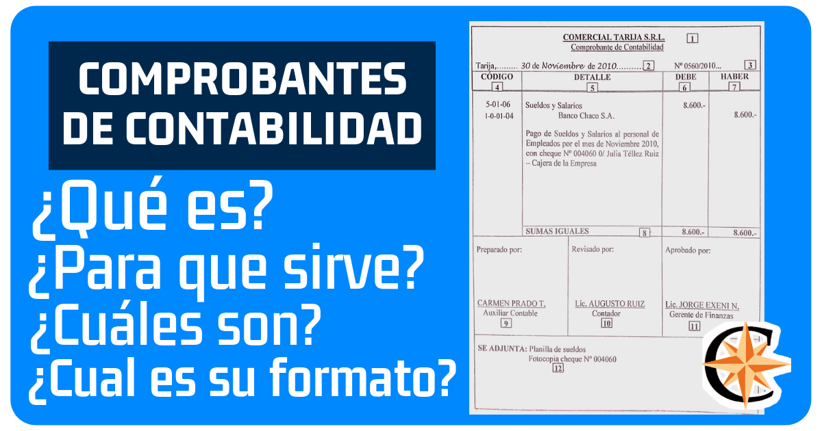 ≫ Comprobantes de Contabilidad: Definición, Formato y Cuáles son ...