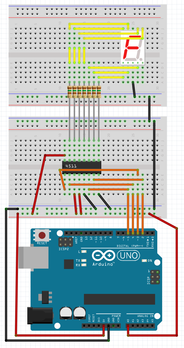 The Arduino Segment: 4511 BCD to 7 segment decoder - 7 Segment display