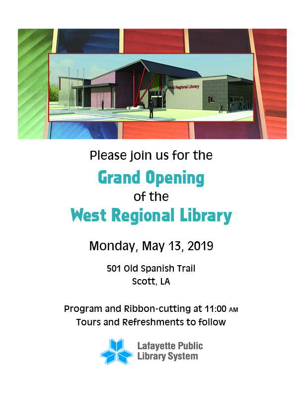 Lafayette Public Library - West Regional Library: April 2019