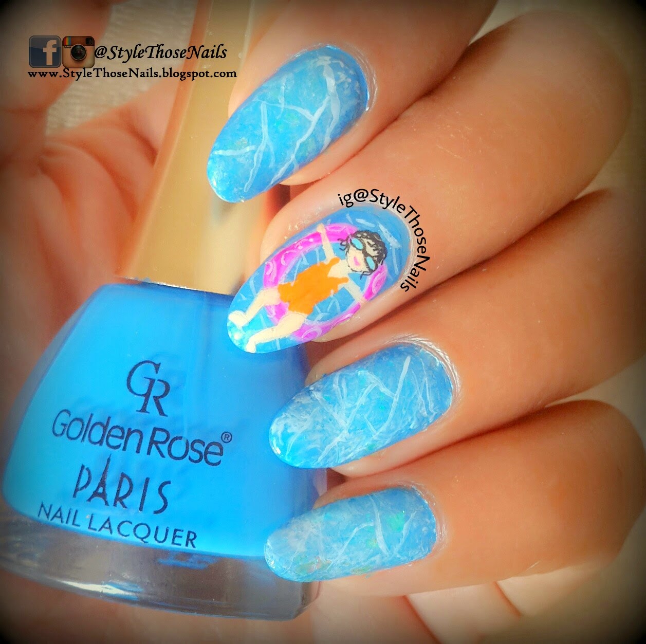 Style Those Nails: Swimming pool Nails - Golden Rose Paris Nail Lacquer ...