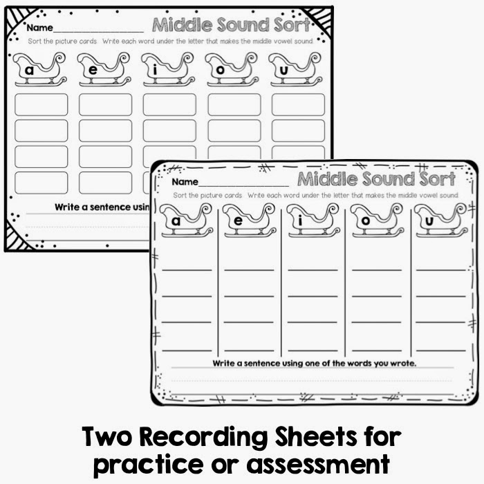 Classroom Freebies Too: Middle Vowel Practice