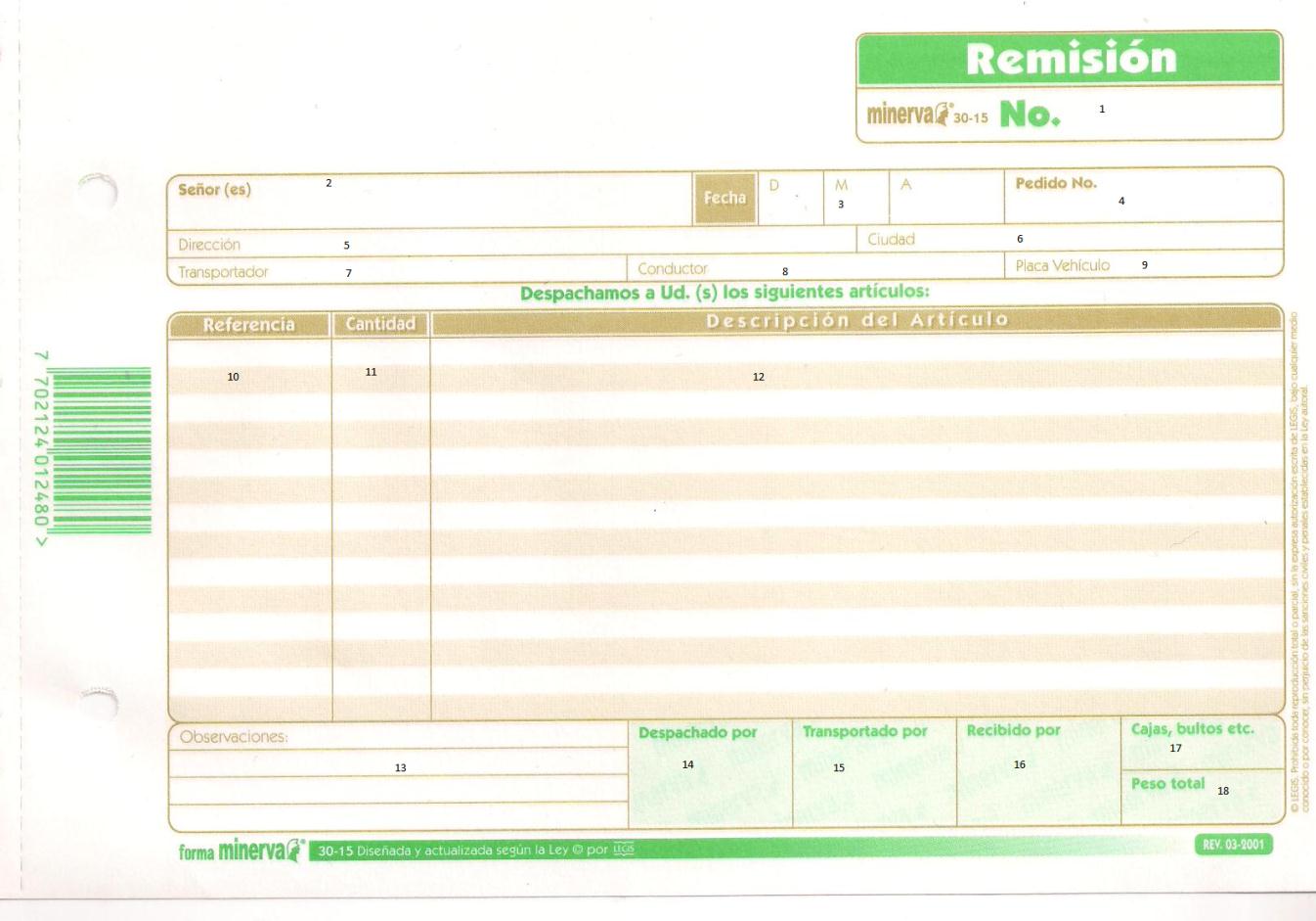 Documentos Comerciales: REMISIÓN