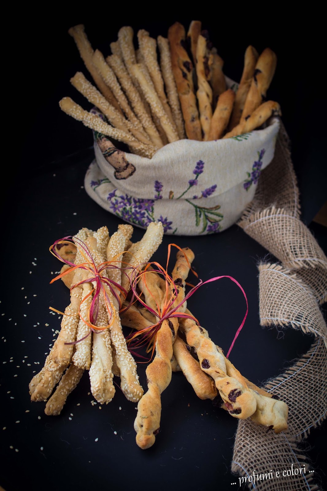 Grissini con lievito di birra dolci e salati