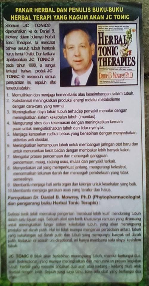 Matol JC Tonic Penyempurnaan Komposisi Matol Herbal