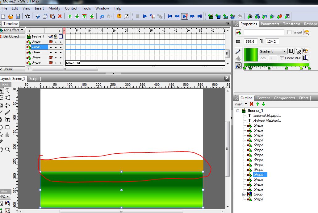 Tutorial Membuat Animasi 2D dengan swishmax simple.