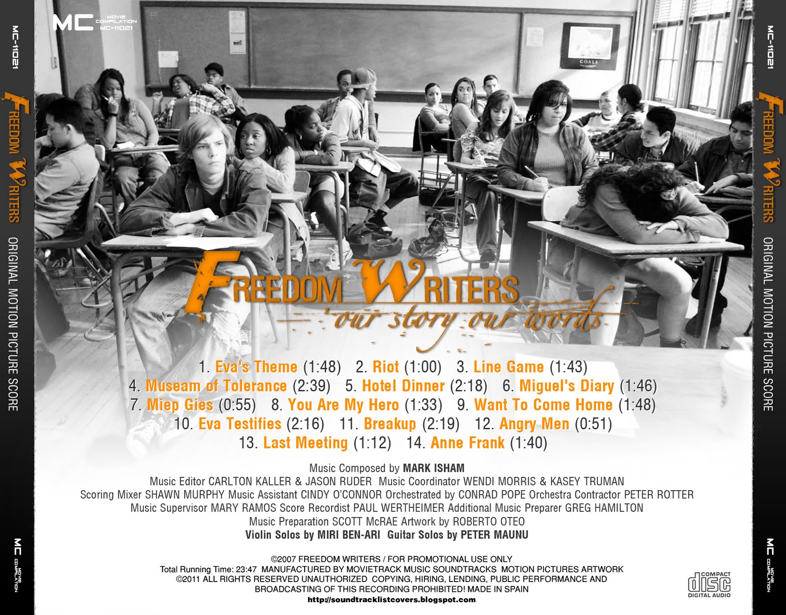 Soundtrack List Covers: Freedom Writers (Mark Isham)