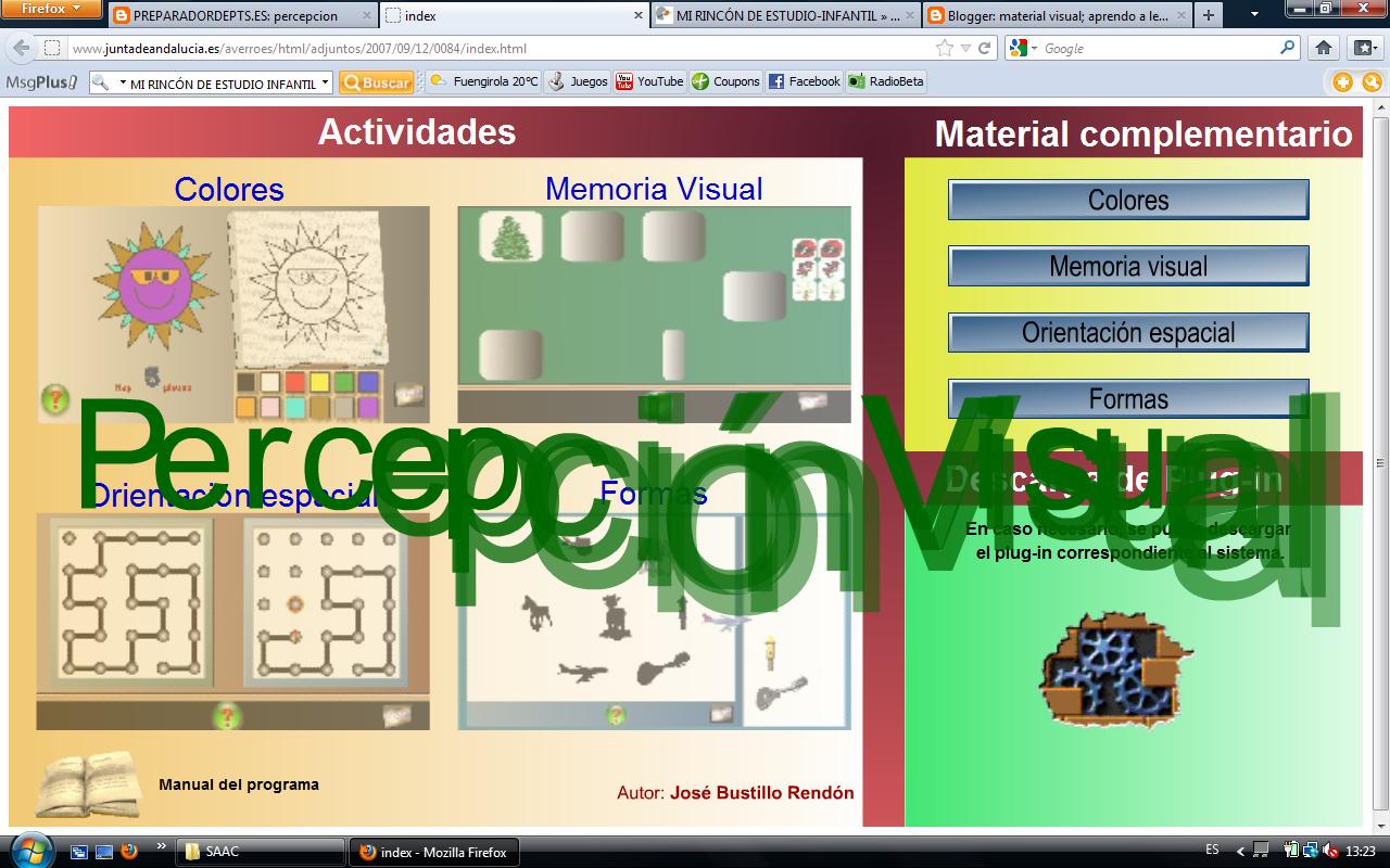 material visual; aprendo a leer y escribir