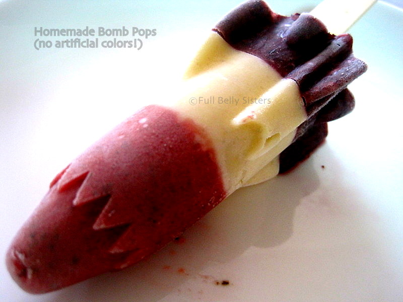 Homemade Bomb Pops - Happy, Healthy July 4th