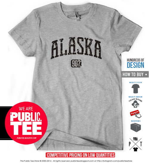 The Public Tee Store ONLINE!: ALASKA 907 Tee - Code: ALSK907