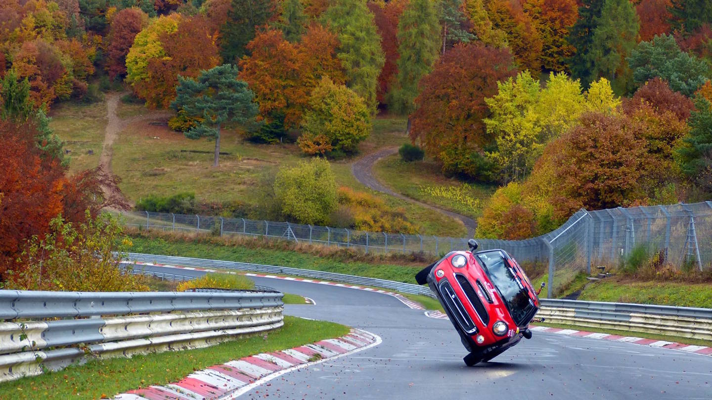 Just A Car Guy: A MINI laps the ring, on only 2 wheels (careful of your ...