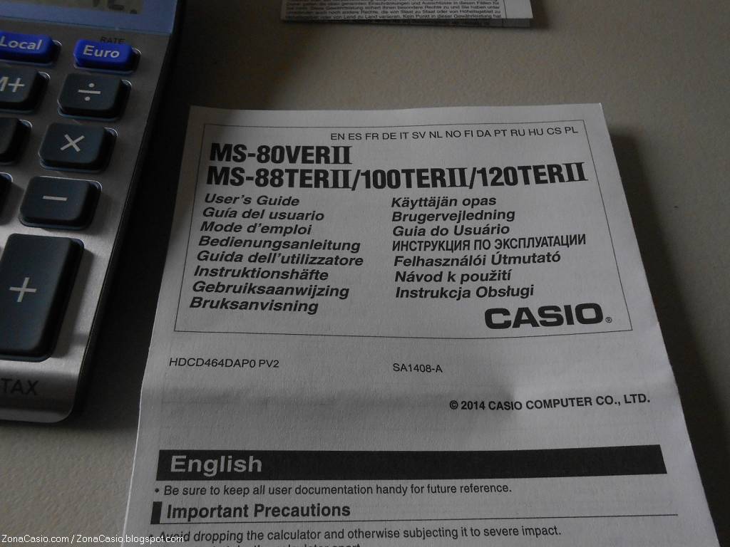 Zona Casio: Prueba: Calculadora Casio MS-100