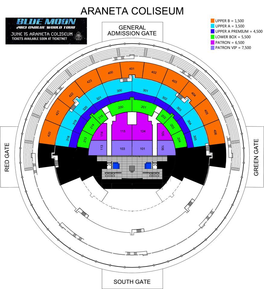 Korea Observer: CNBLUE Manila Concert ticket prices + seat plan