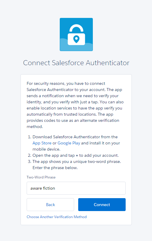 Salesforce Authenticator App Store Amazement Column Fonction