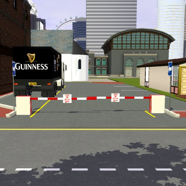 Simming in Magnificent Style: Boom gate with dual stop signs