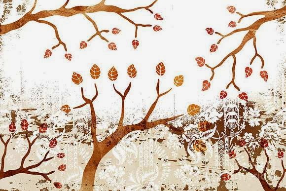 25 Gambar Lukisan Bunga dan Pohon High Resolution - Seni Rupa