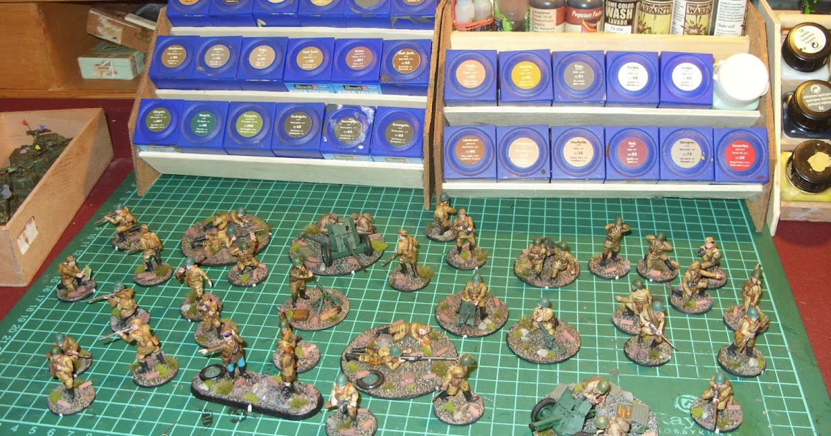 WORLD WAR 2 MODELZONE: 28mm Russian Infantry And Guns By The Plastic ...