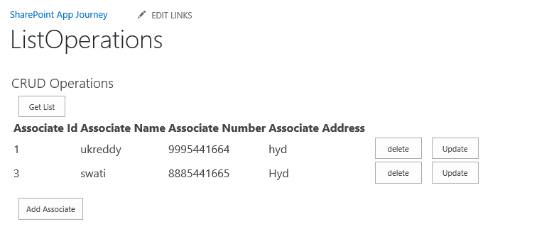 Sharepoint: How To: CRUD operation in SharePoint apps on list (host web apps) using JavaScript ...