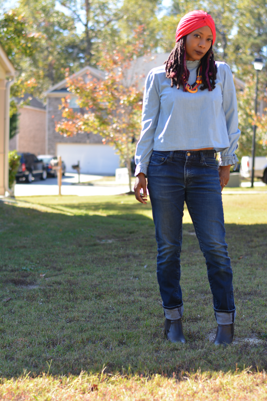 Thrifted Outfit // Denim and DVF | Thriftanista in the City