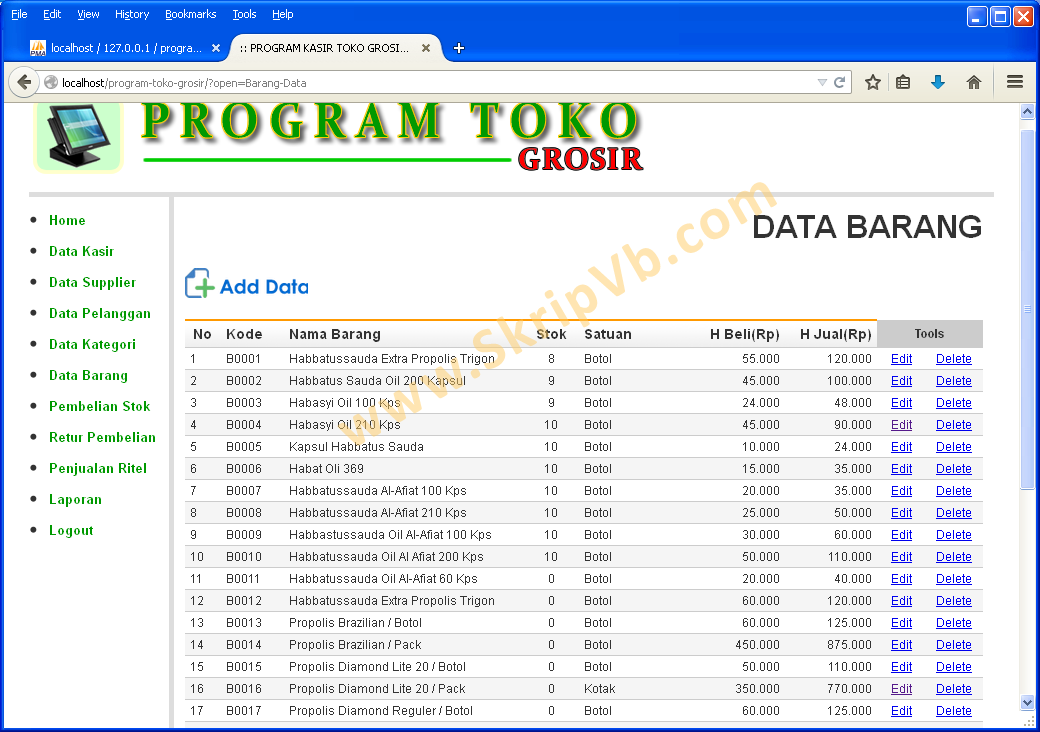 Skripsi Program Aplikasi Penjualan pada Toko Grosir berbasis Web dengan ...
