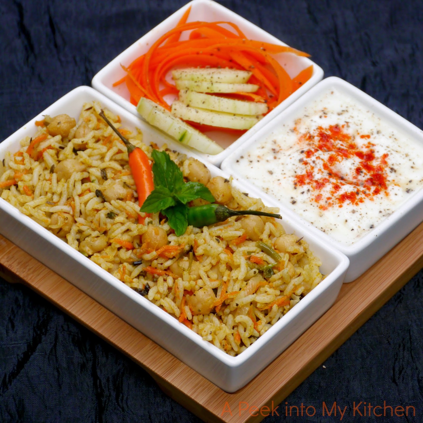 A Peek into My Kitchen: Chana Pulao / Chickpeas Rice