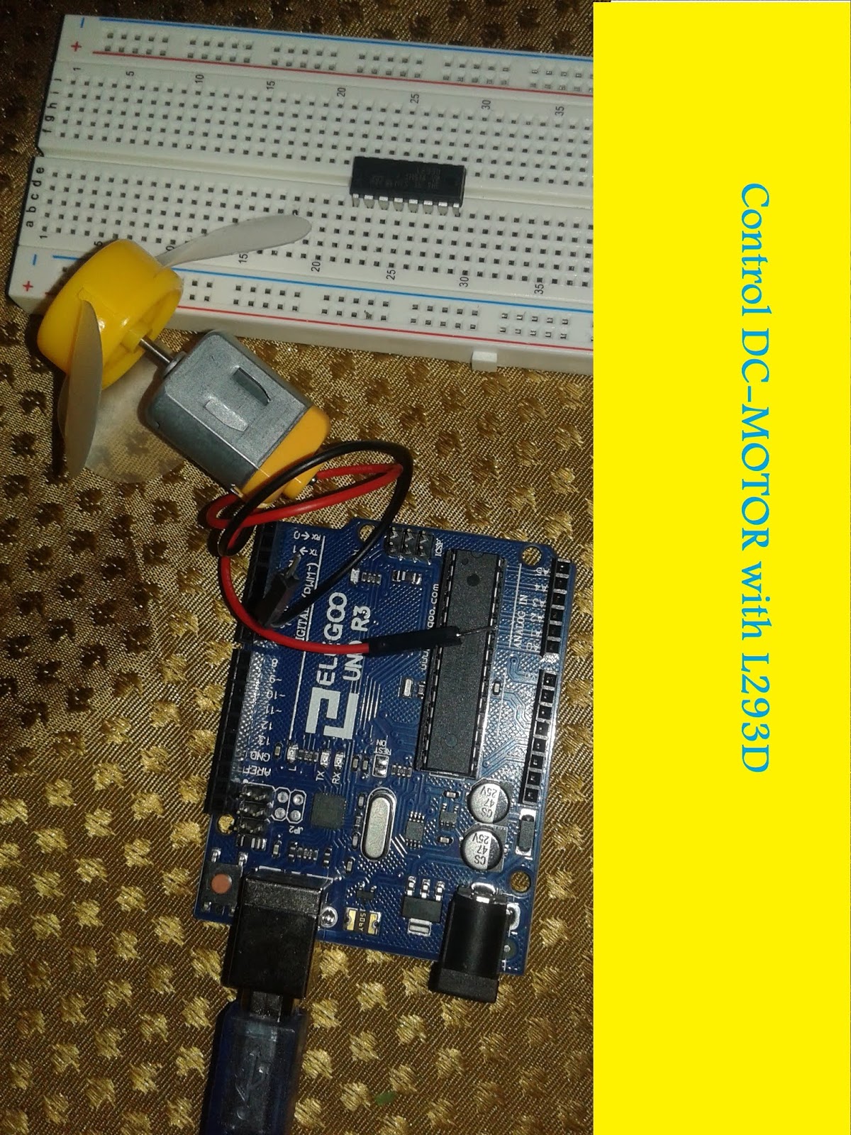 {Application} Control DC-MOTOR with L293D - arduino projects