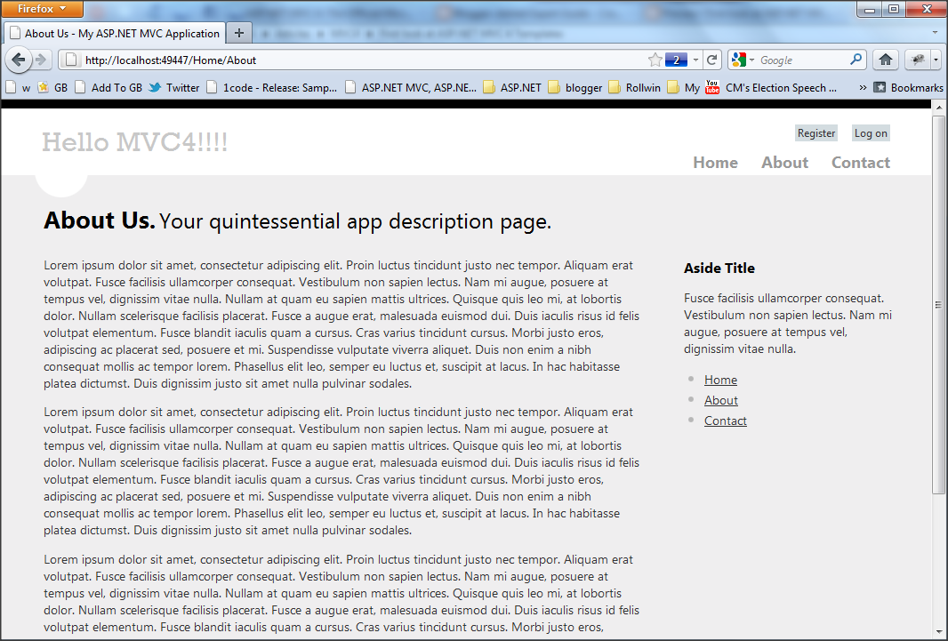 First look at ASP.NET MVC 4 Templates | dotnetExpertGuide.com