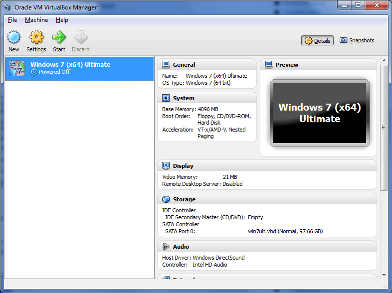 Coding Examples: Windows 7 Ultimate - Virtual Hard Disk