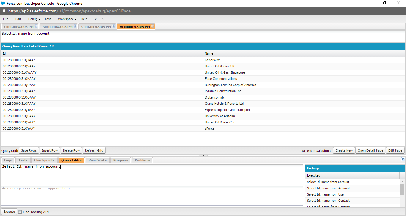 Tổng quan các thành phần của Salesforce Developer Console | Sinh Viên CNTT